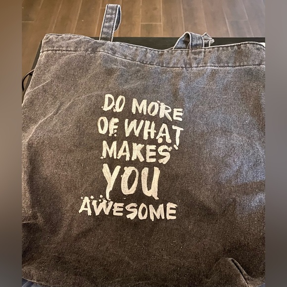 Mossimo Supply Co. | Bags | Mossimo Tote Bag Black With White Lettering ...